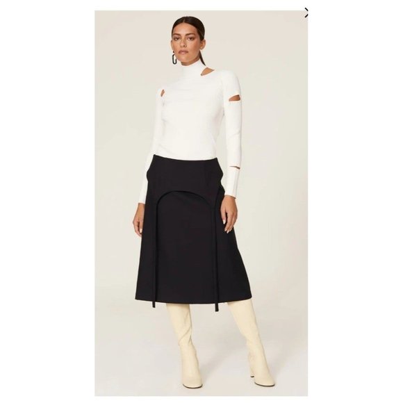Tibi | Sweaters | Rtr Sz Xl Tibi White Giselle Slash Turtleneck Sweater ...
